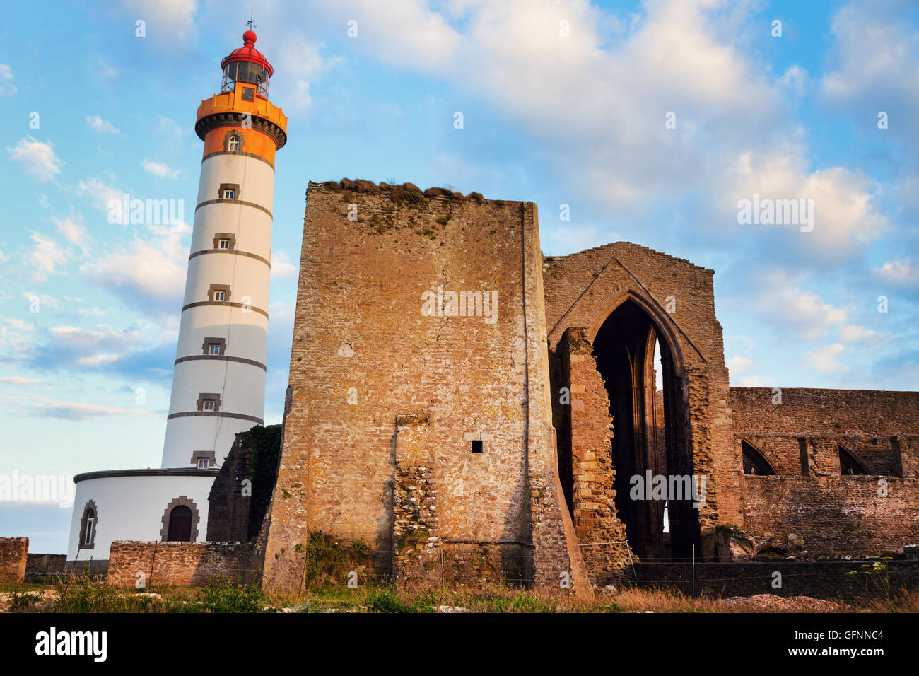 Saint-Mathieu Lighthouse. Plougonvelin, Brittany, France Stock Photo ...