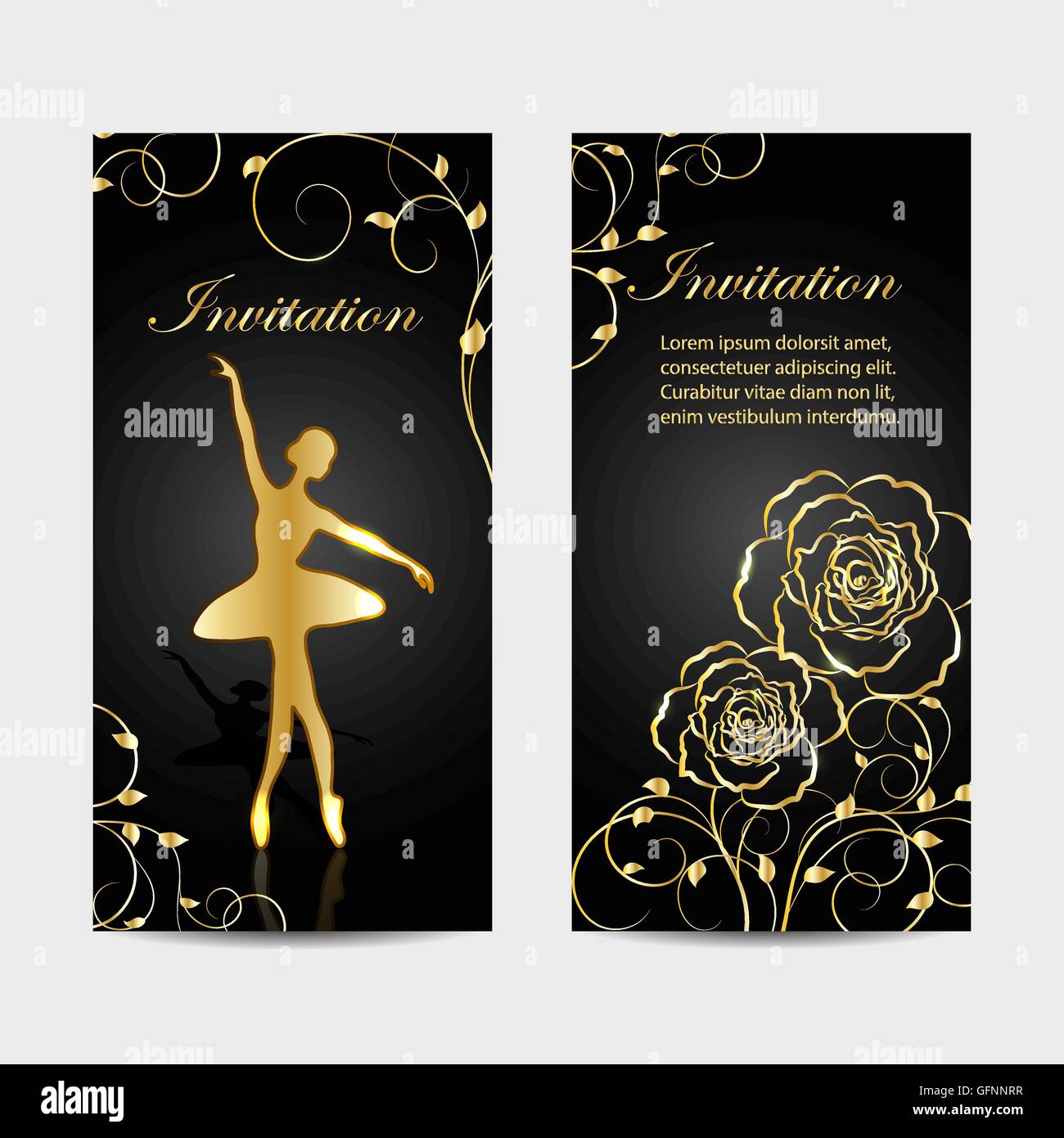 Set of invitation cards design Stock Vector Image & Art - Alamy