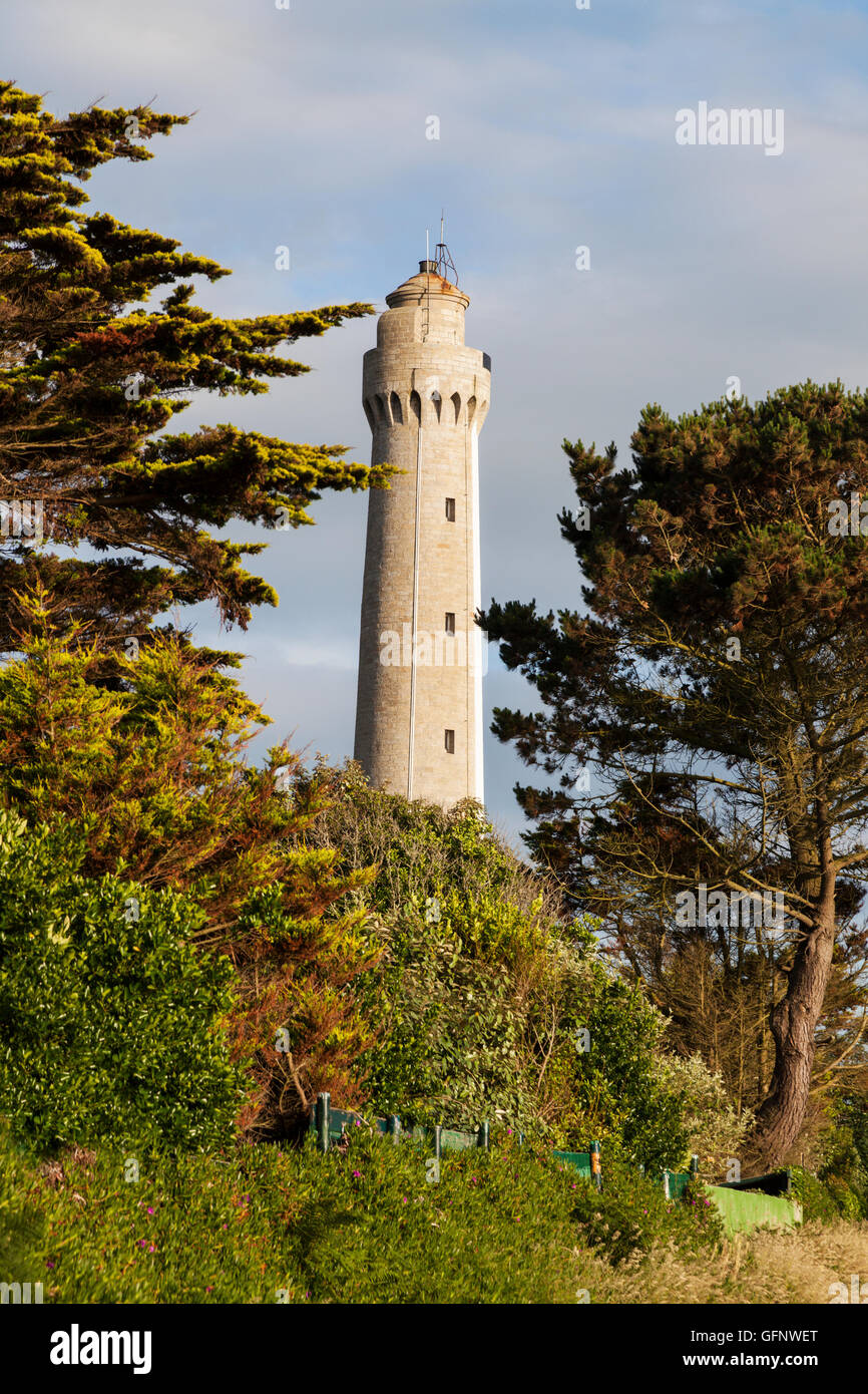 Trezien Lighthouse seen late afternoon. Brittany, France Stock Photo ...