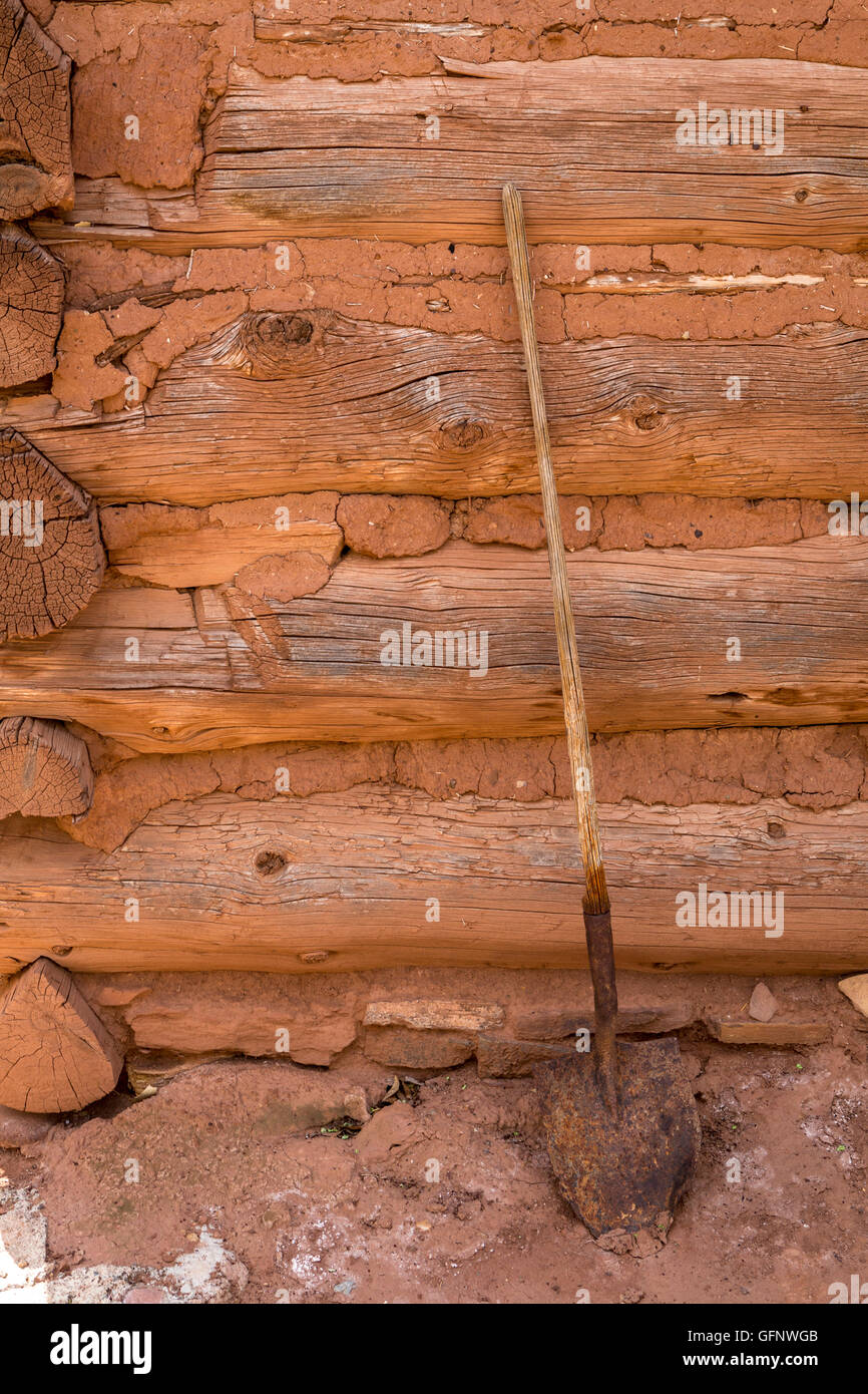 Shovel at Lonely Dell Ranch Historic District Stock Photo - Alamy
