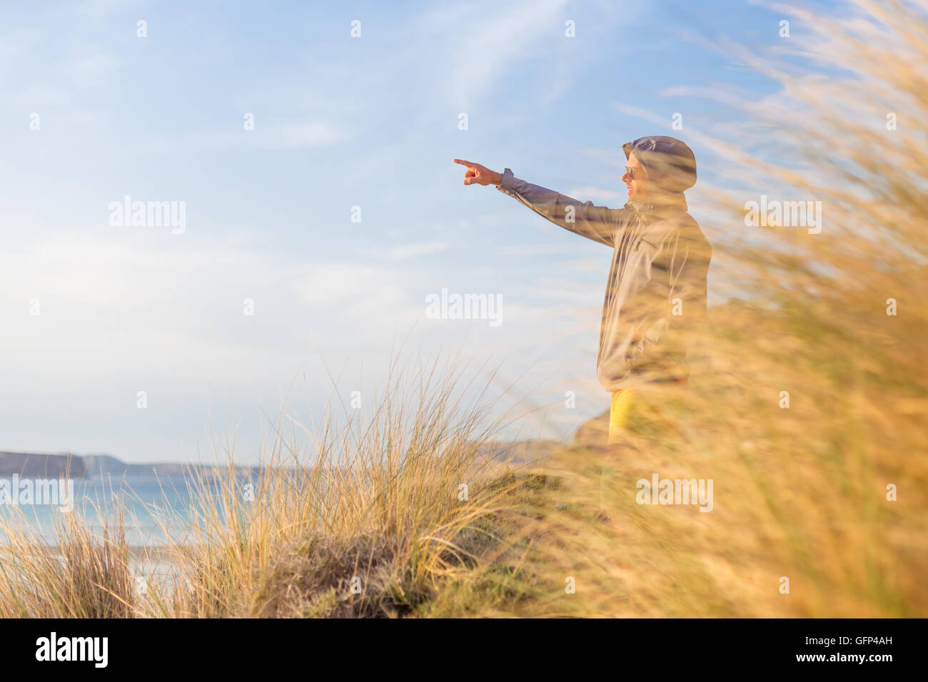 Free active man enjoying beauty of nature Stock Photo - Alamy