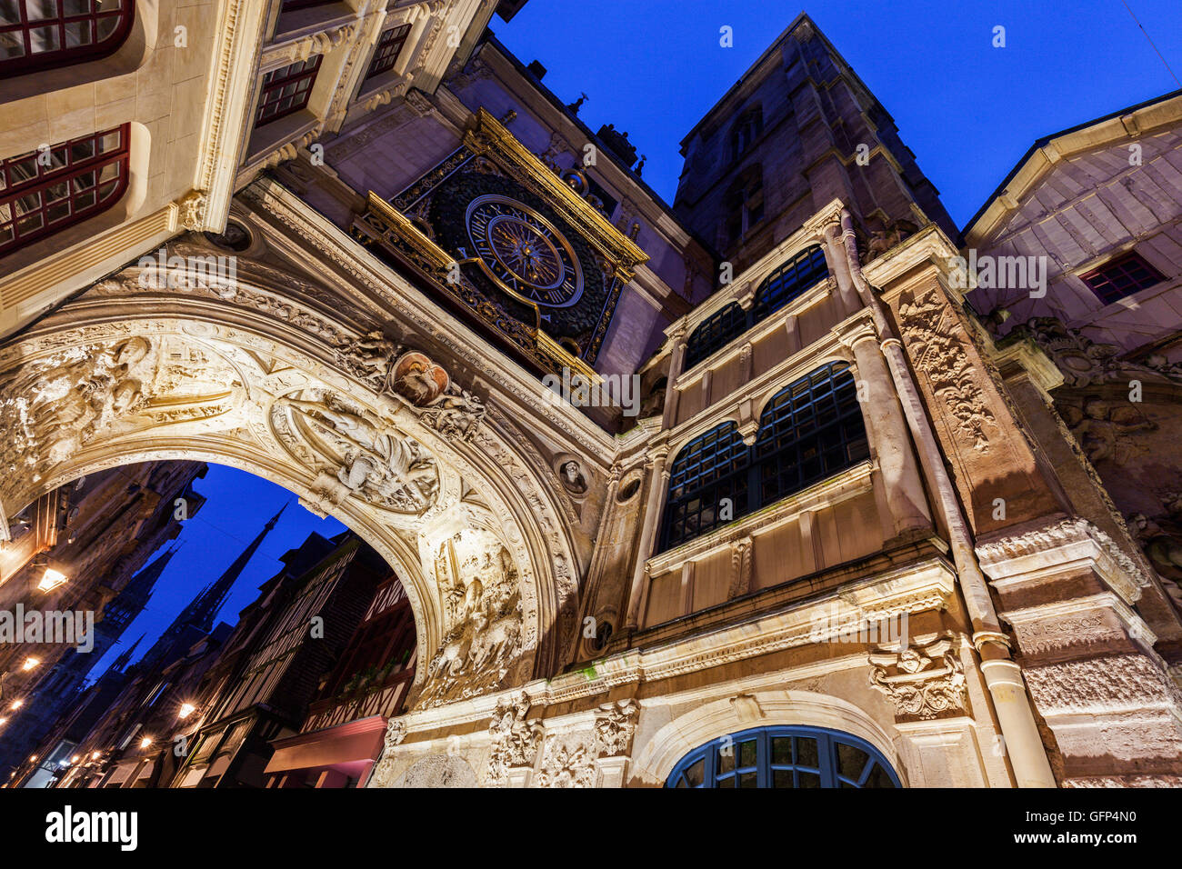 The Great Clock in Rouen. Rouen, Normandy, France Stock Photo - Alamy