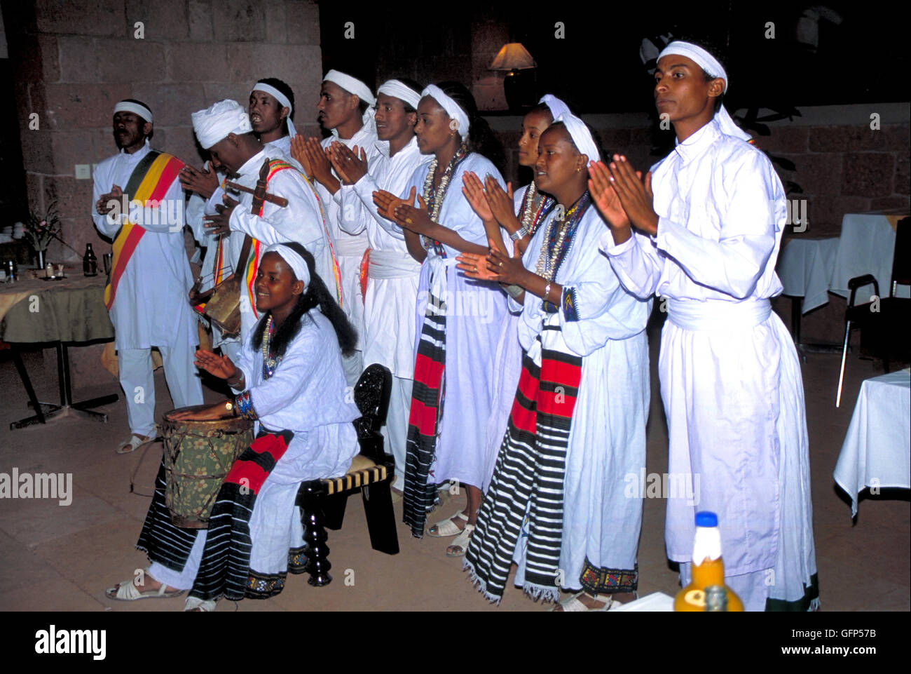 A cultural performance of traditional Ethiopian song and dance in ...