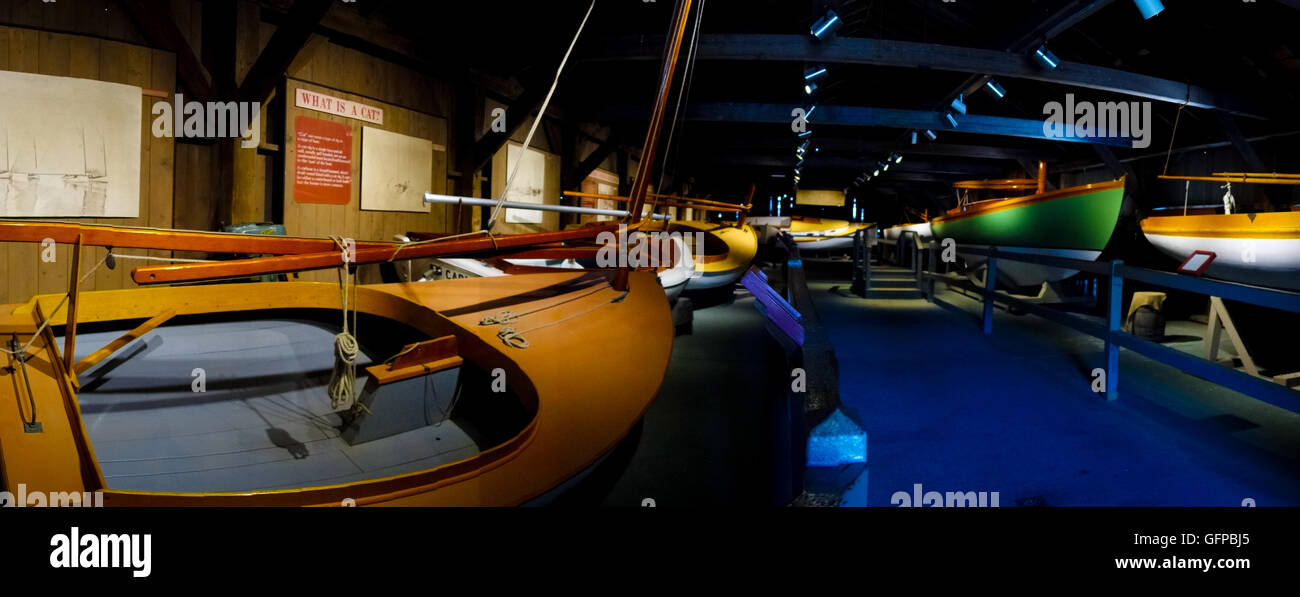 Wooden boats in the Mystic Seaport Museum, Mystic, Connecticut, USA ...
