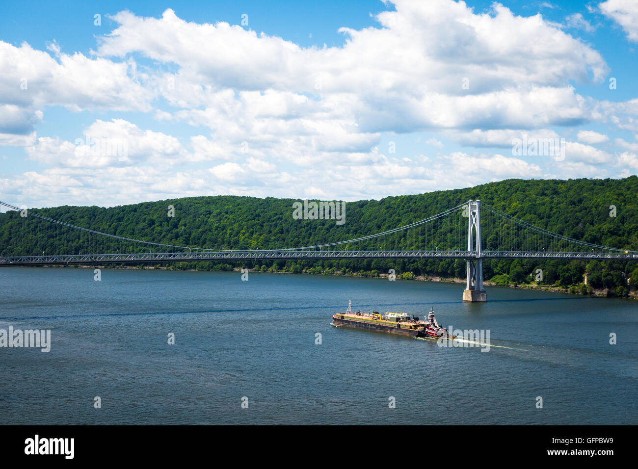 A view of the Mid-Hudson bridge as seen from the Walkway Over the ...