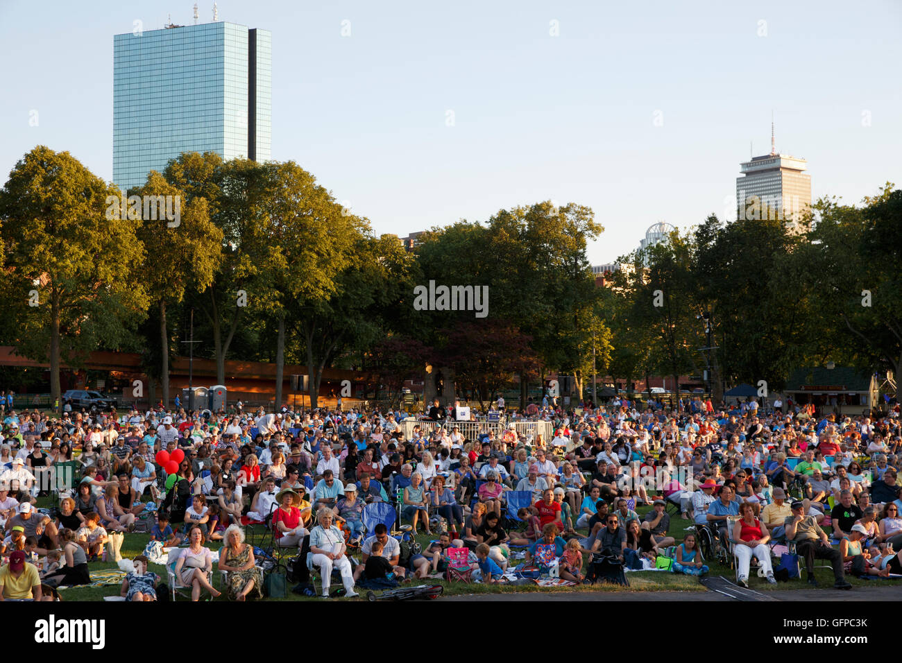 Crowd on the Esplanade, Boston, Massachusetts Stock Photo - Alamy