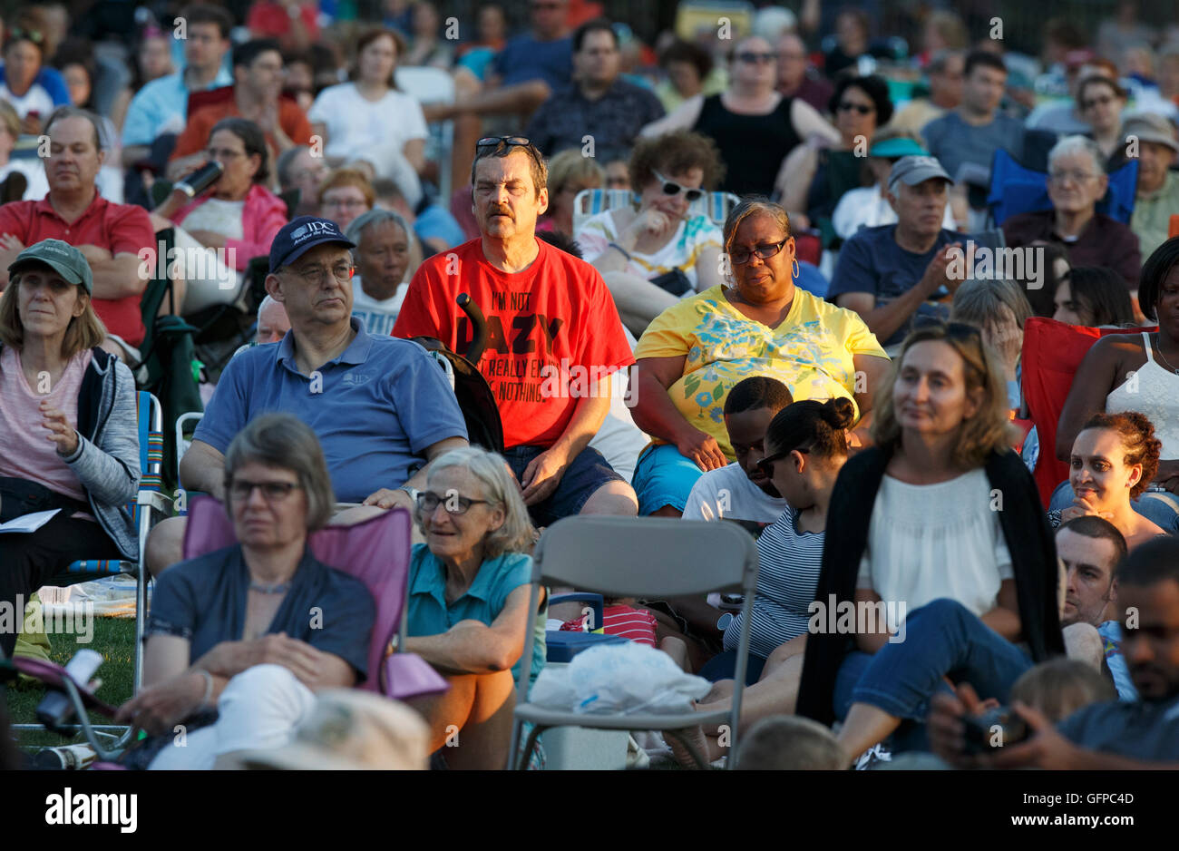 Crowd on the Esplanade, Boston, Massachusetts Stock Photo - Alamy