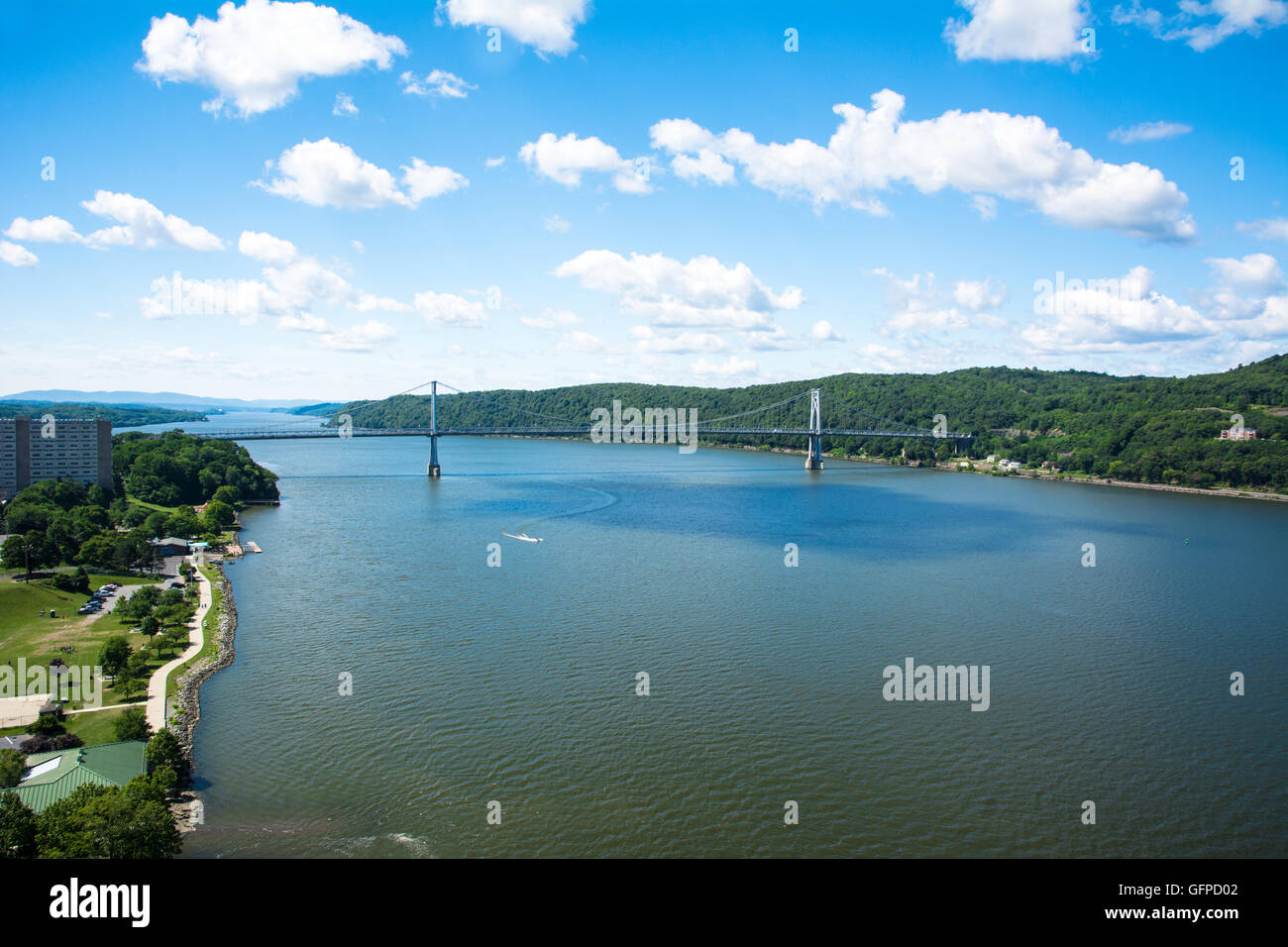 A view of the Mid-Hudson bridge as seen from the Walkway Over the ...