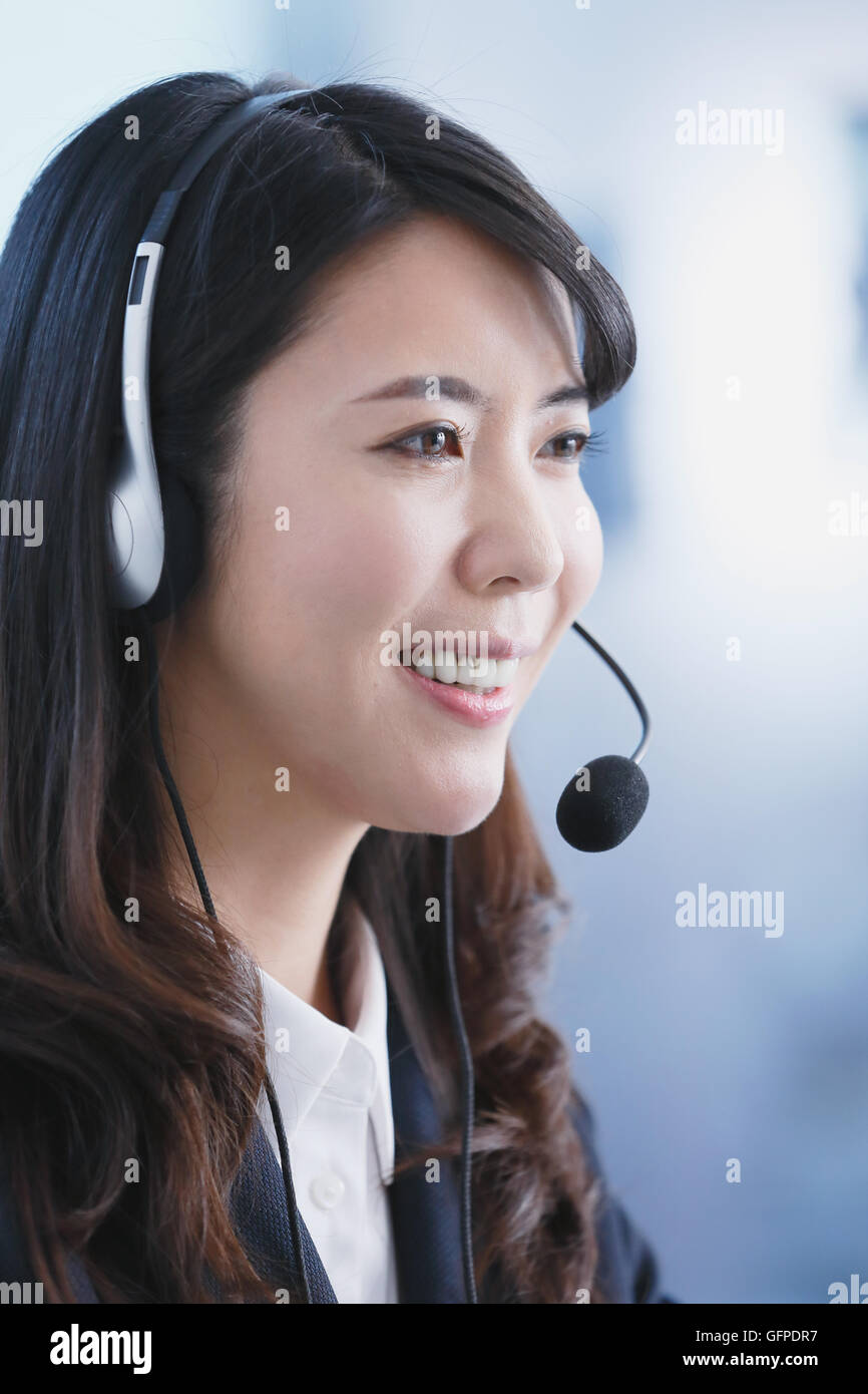 Japanese call center operator hi-res stock photography and images - Alamy