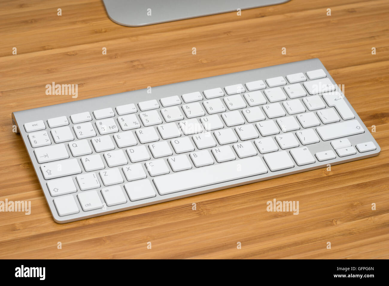 Computer keyboard on the desk close-up Stock Photo - Alamy