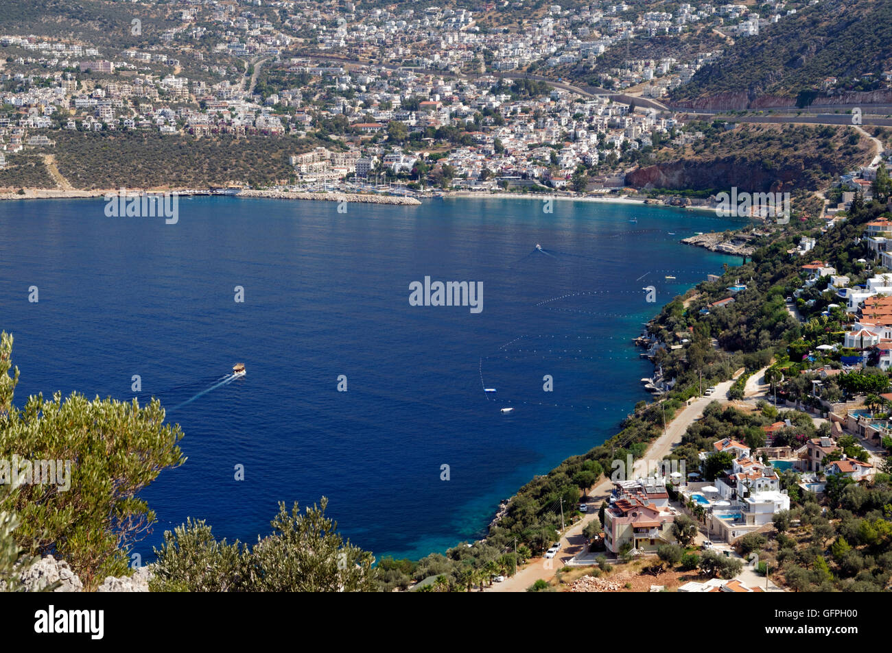 Kalkan from Kisla, Lycian Coast, Turkey, Asia Stock Photo - Alamy