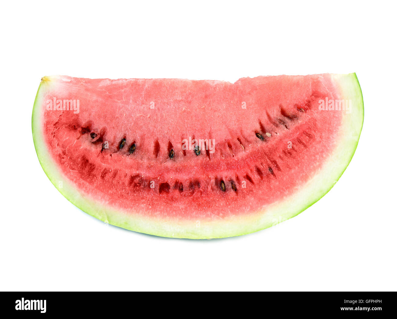 single slice of watermelon isolated on white background Stock Photo - Alamy