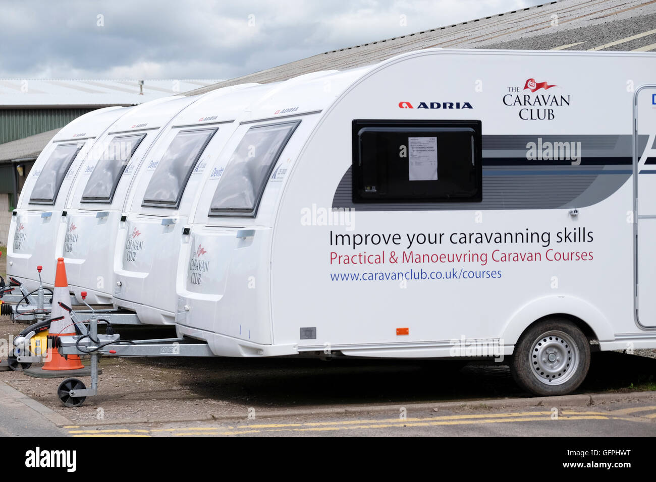Caravan Club caravans from the Practical & Maneuvering Caravan Course ...