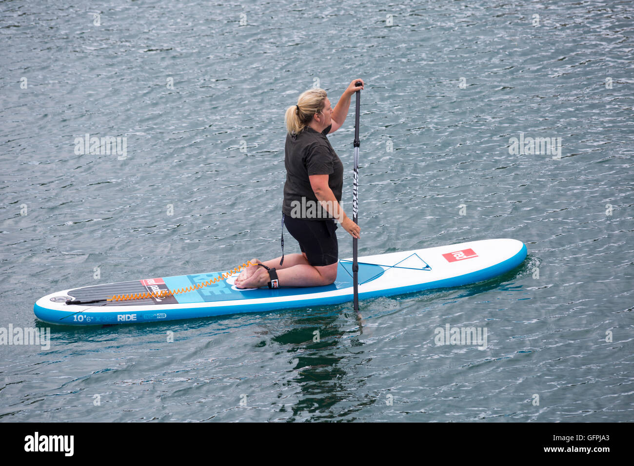 Paddleboarder sea hi-res stock photography and images - Alamy