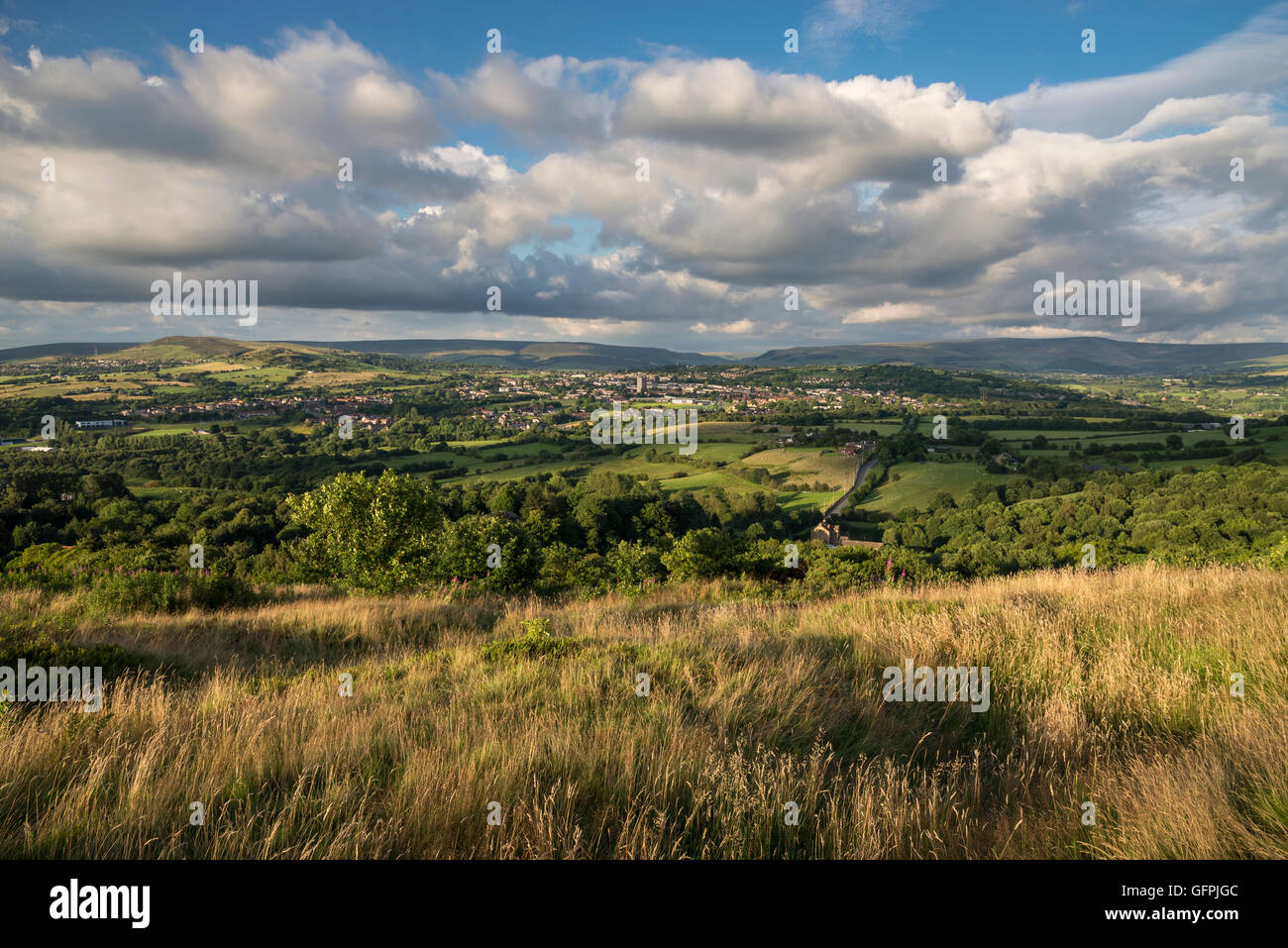 View from Werneth Low near Hyde in Greater Manchester, England Stock ...