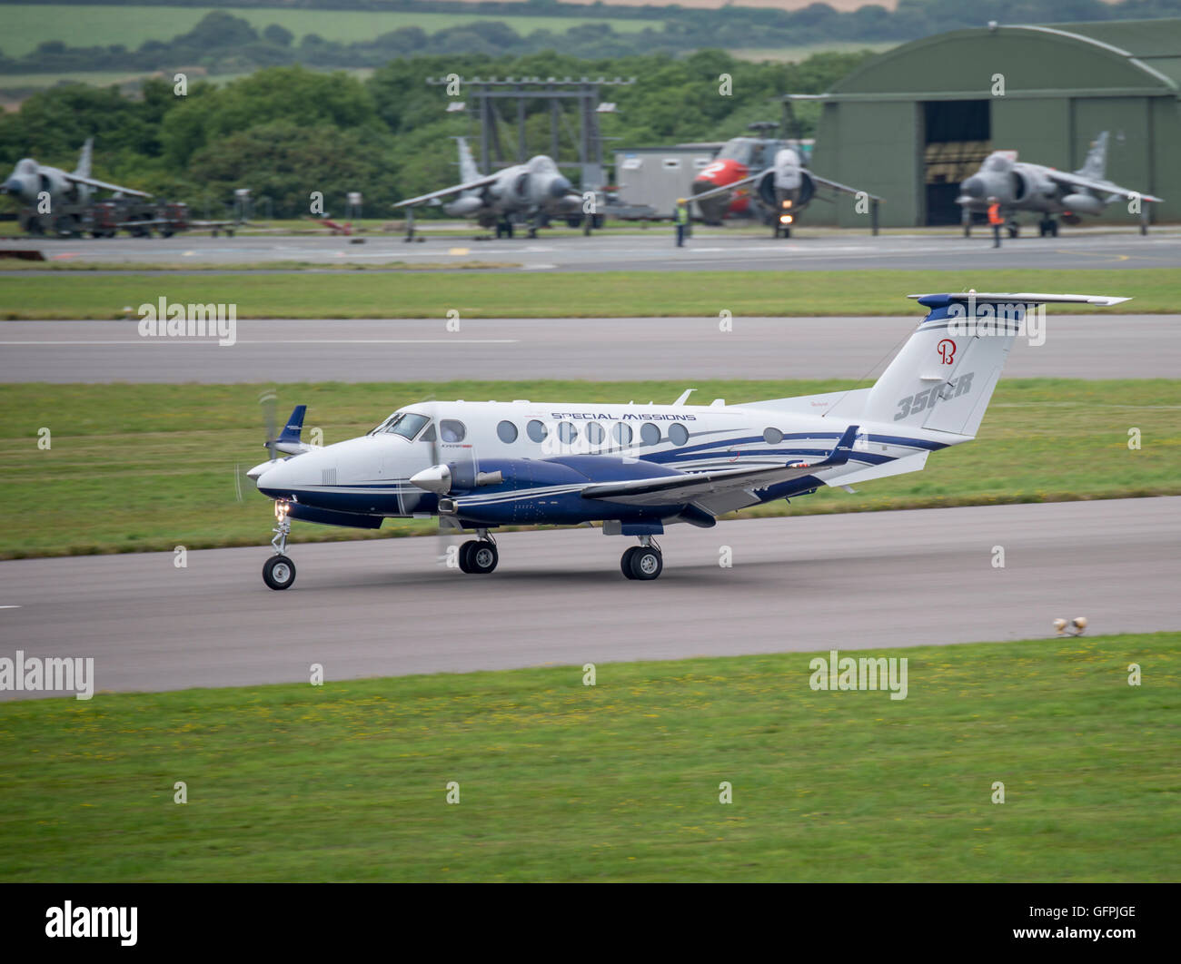 Beech 300 King Air N350ER Textron Aviation at RNAS Culdrose Air Day ...