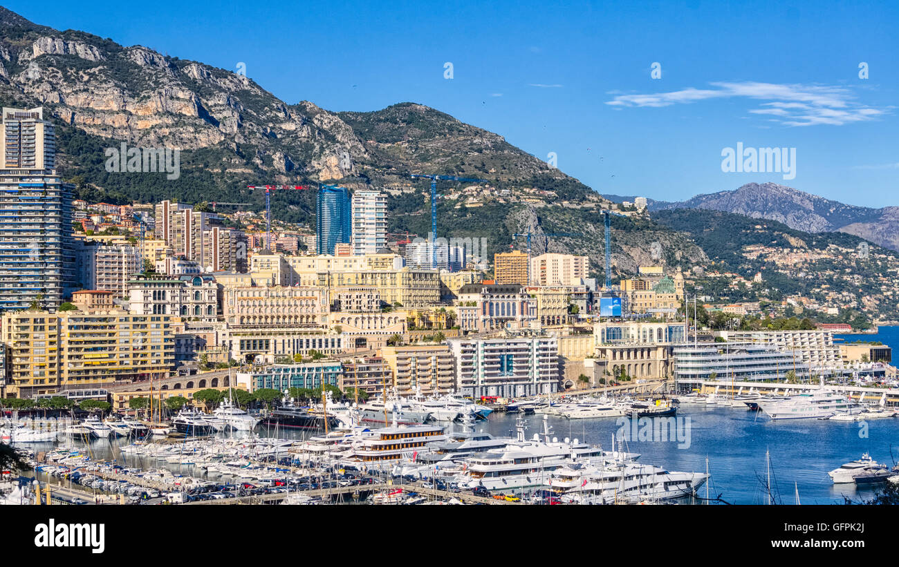 Panoramic view on Monaco from the hill of royal Palace Stock Photo - Alamy