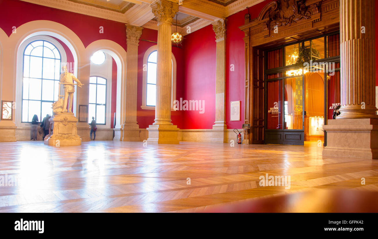 Ceremony hall with a sculpture, Oceanographic museum in Monaco Stock ...