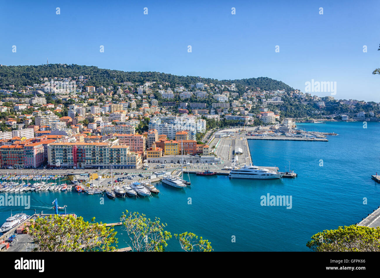 Way to open sea from port of Nice Stock Photo - Alamy