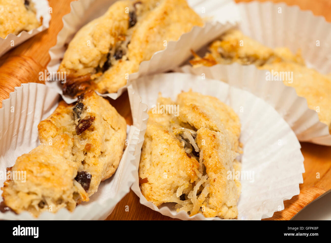 Baked coconut sticks Stock Photo - Alamy