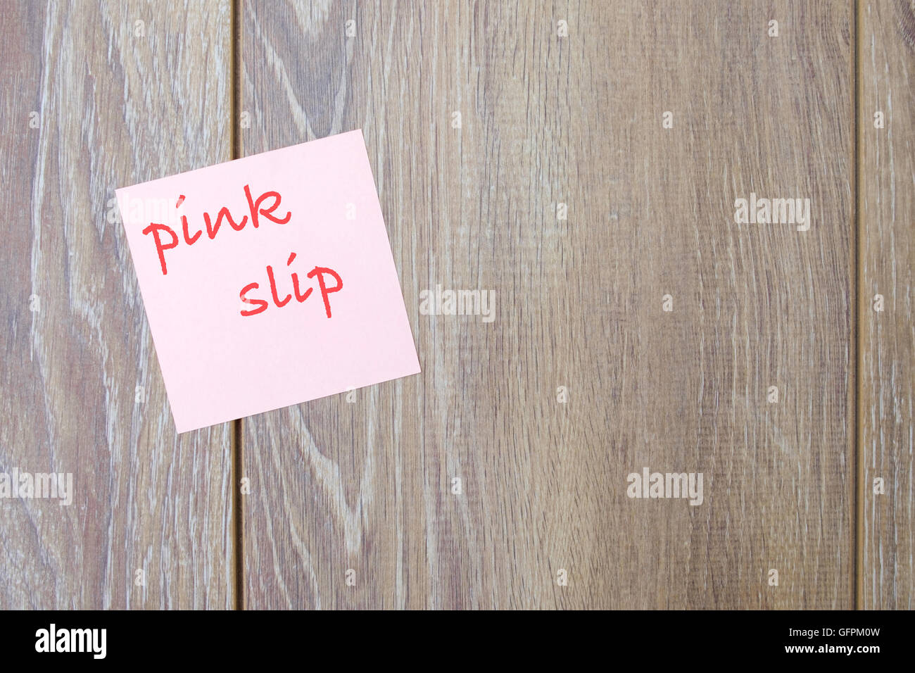 Pink slip termination hi-res stock photography and images - Alamy
