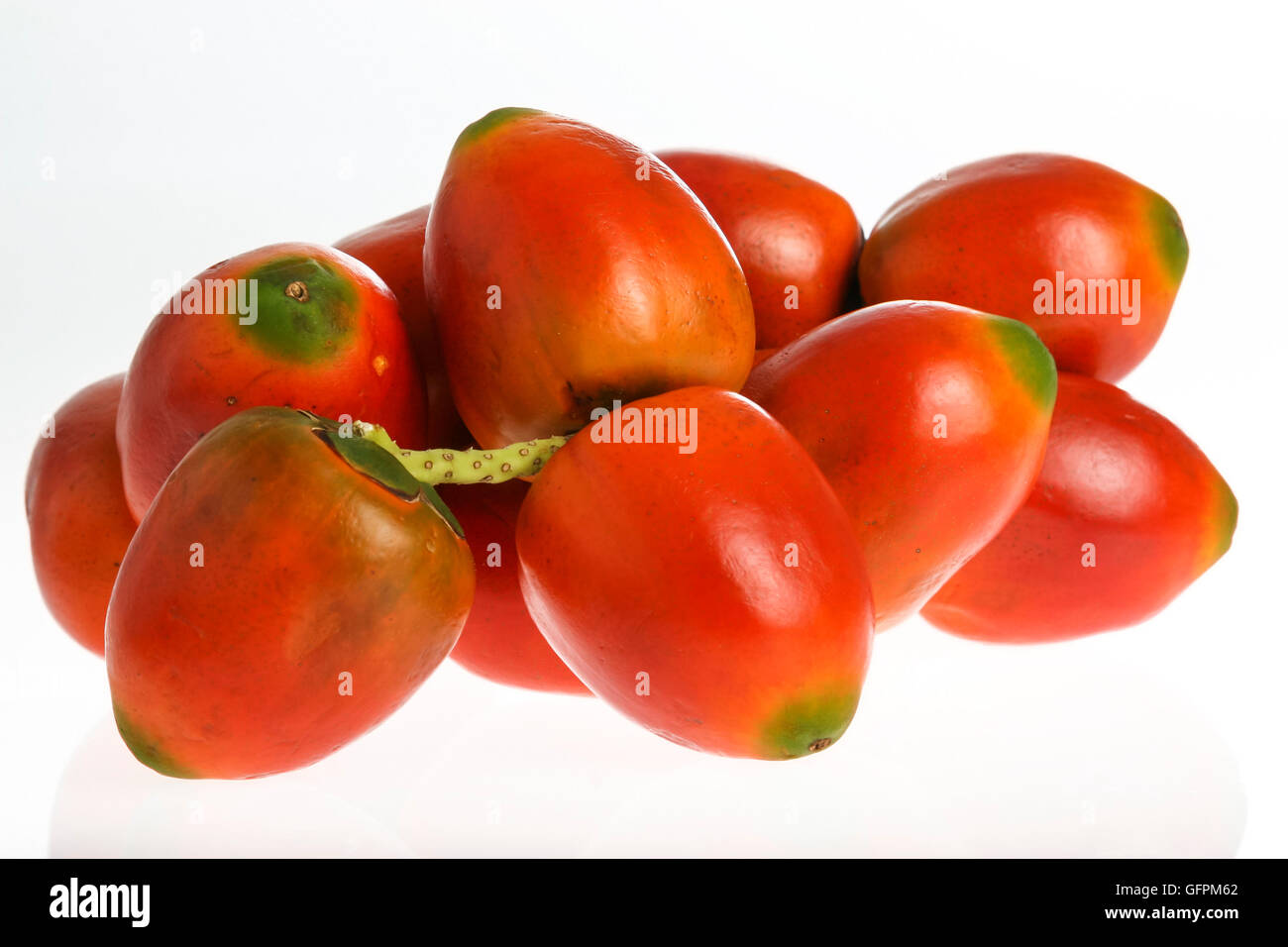 Chontaduro (Bactris gasipaes) isolated on white background Stock Photo ...