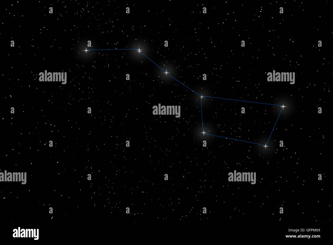 Big Dipper Constellation, Ursa Major, The Great Bear with constellation ...