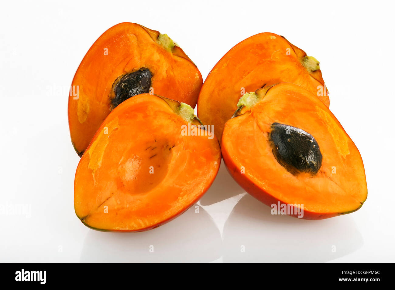 Chontaduro (Bactris gasipaes) isolated on white background Stock Photo ...