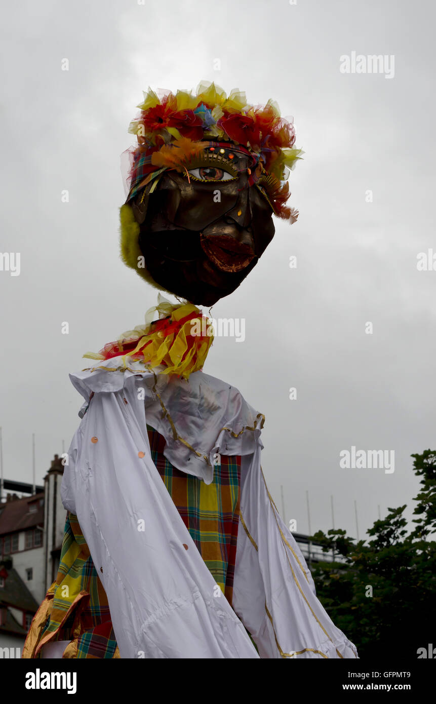 Tall puppet character taking part in the Carnival Parade, part of the ...