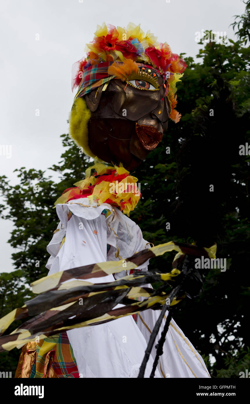 Tall puppet character taking part in the Carnival Parade, part of the ...