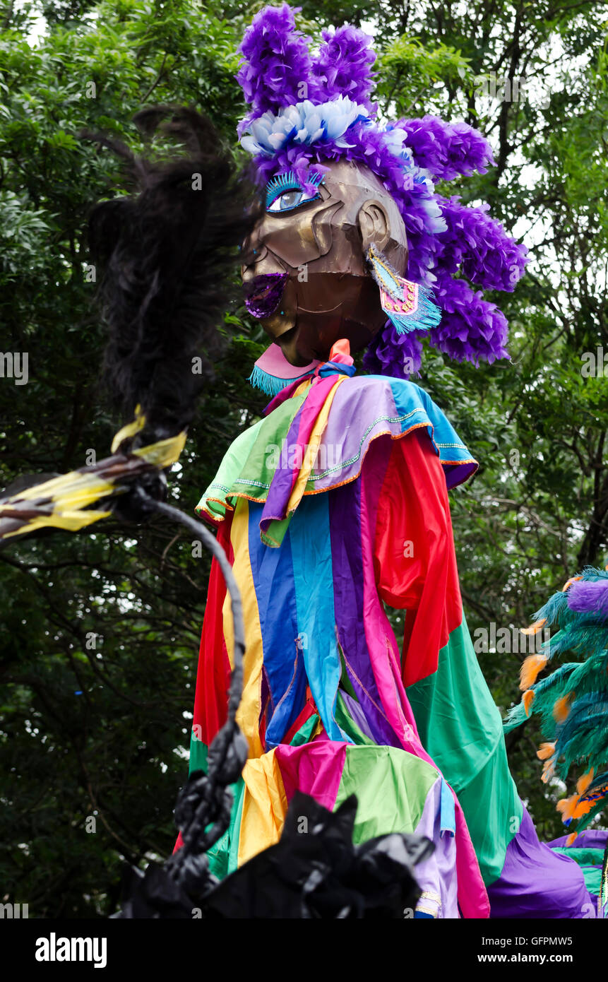Tall puppet character taking part in the Carnival Parade, part of the ...