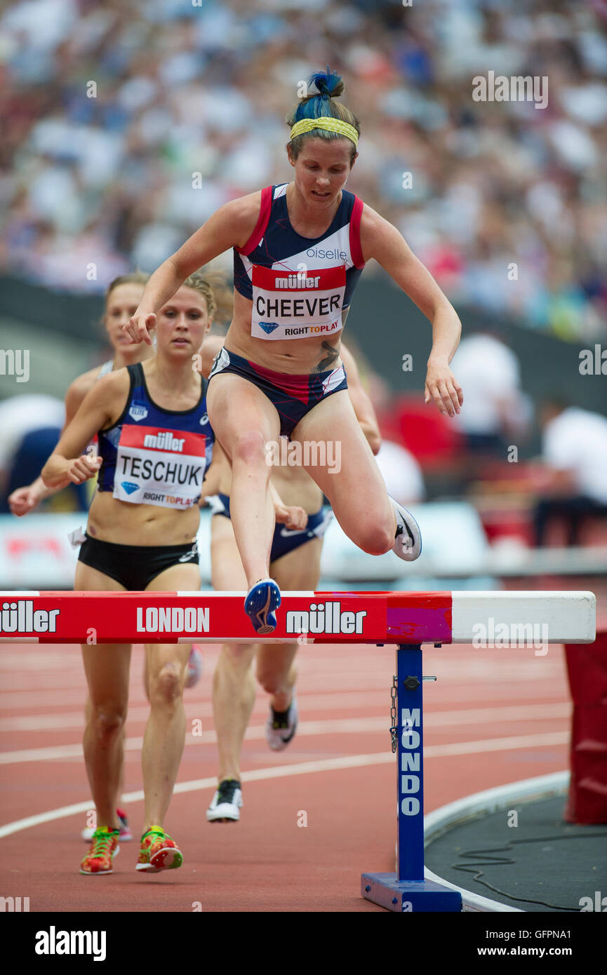 LONDON, ENGLAND - JULY 22: Jamie Cheever women's 3000m Steeplechase Day ...