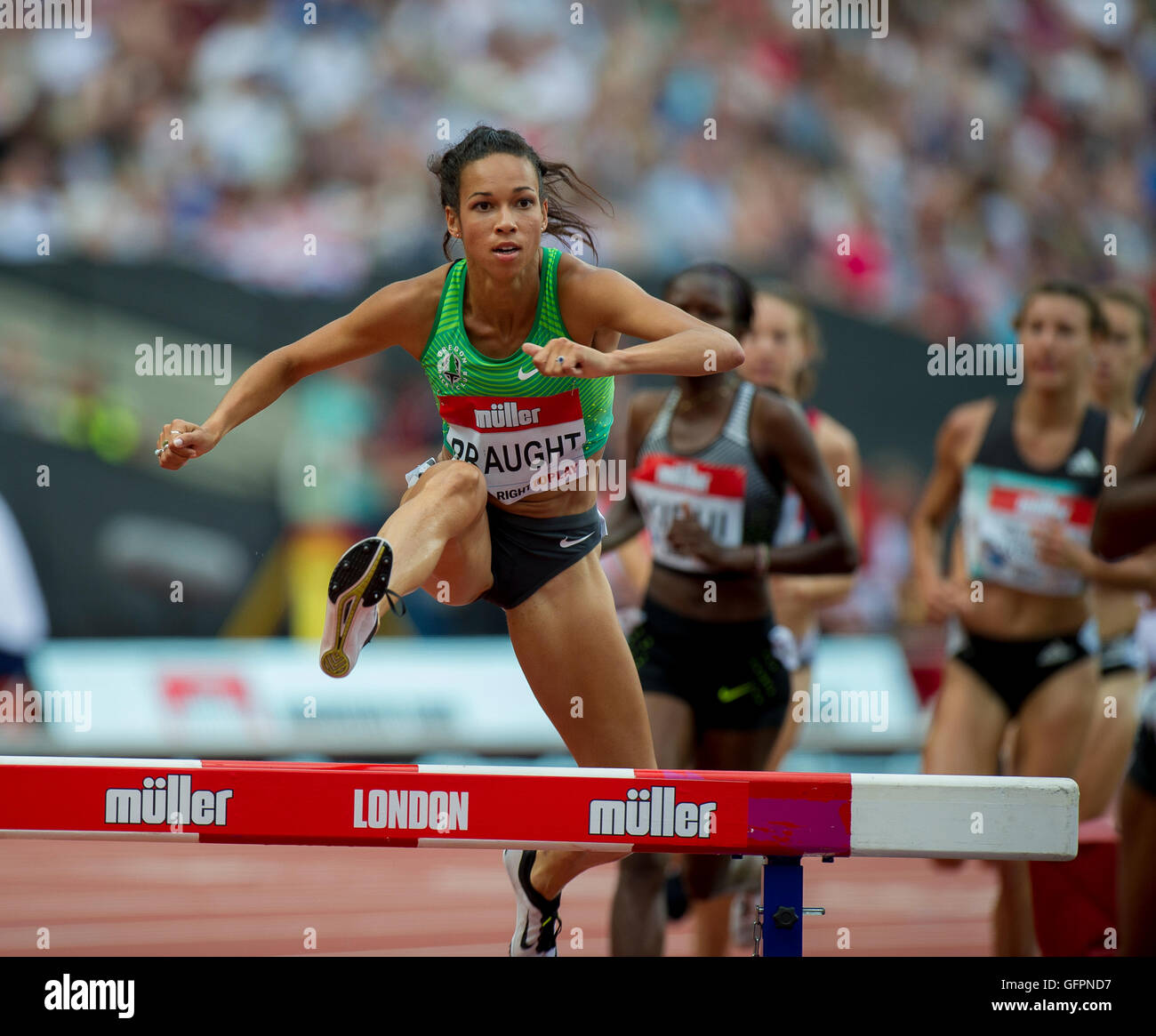 LONDON, ENGLAND - JULY 22: Aisha Praught women's 3000m Steeplechase Day ...