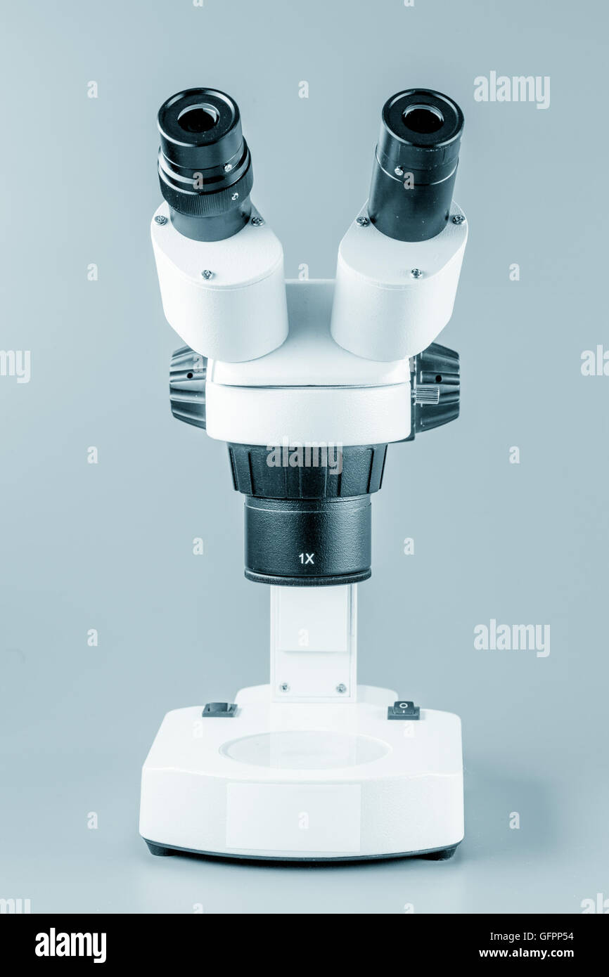 Laboratory Microscope. Scientific research background Stock Photo - Alamy