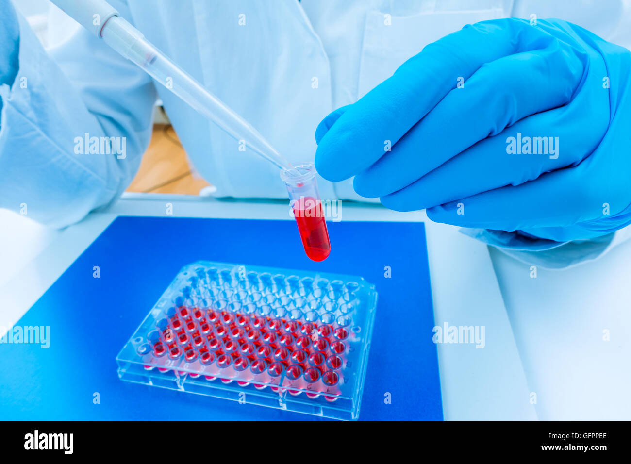 scientist woman in genetic laboratory Stock Photo - Alamy