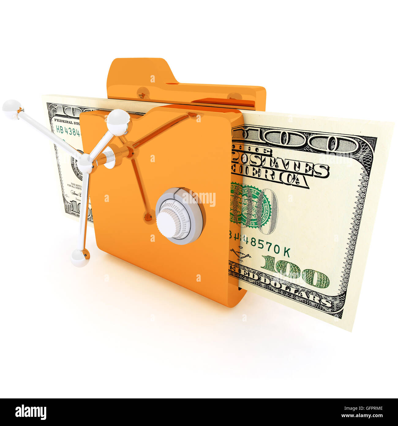 Computer icon for secure folder safe 3D illustration Stock Photo - Alamy