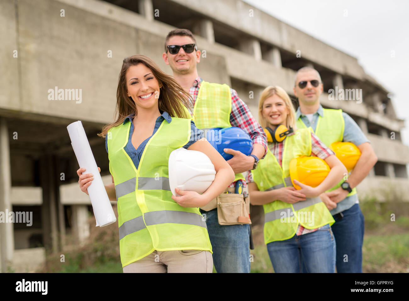 Successful Architects Team Stock Photo - Alamy