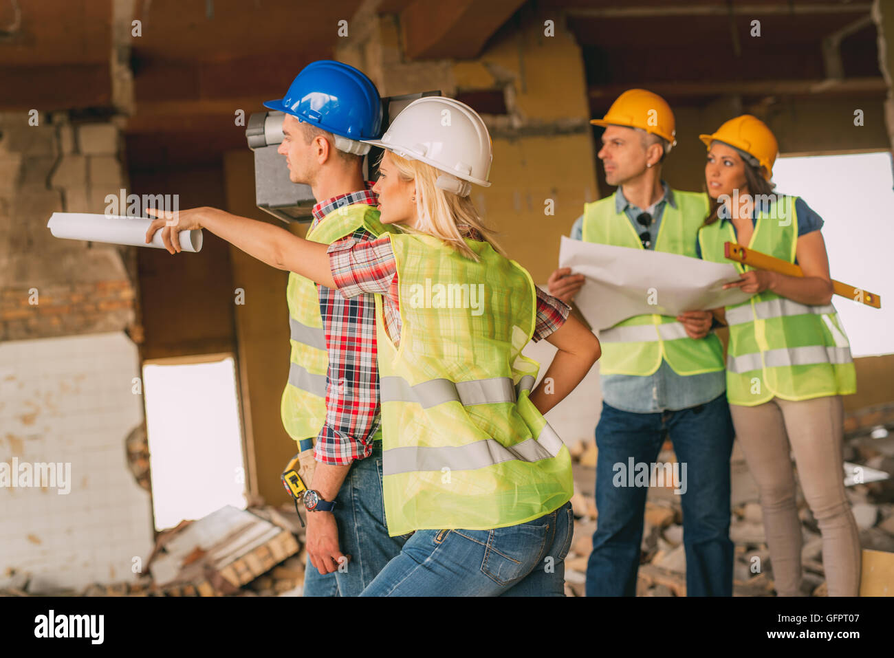 Reconstruction After Disaster Stock Photo - Alamy