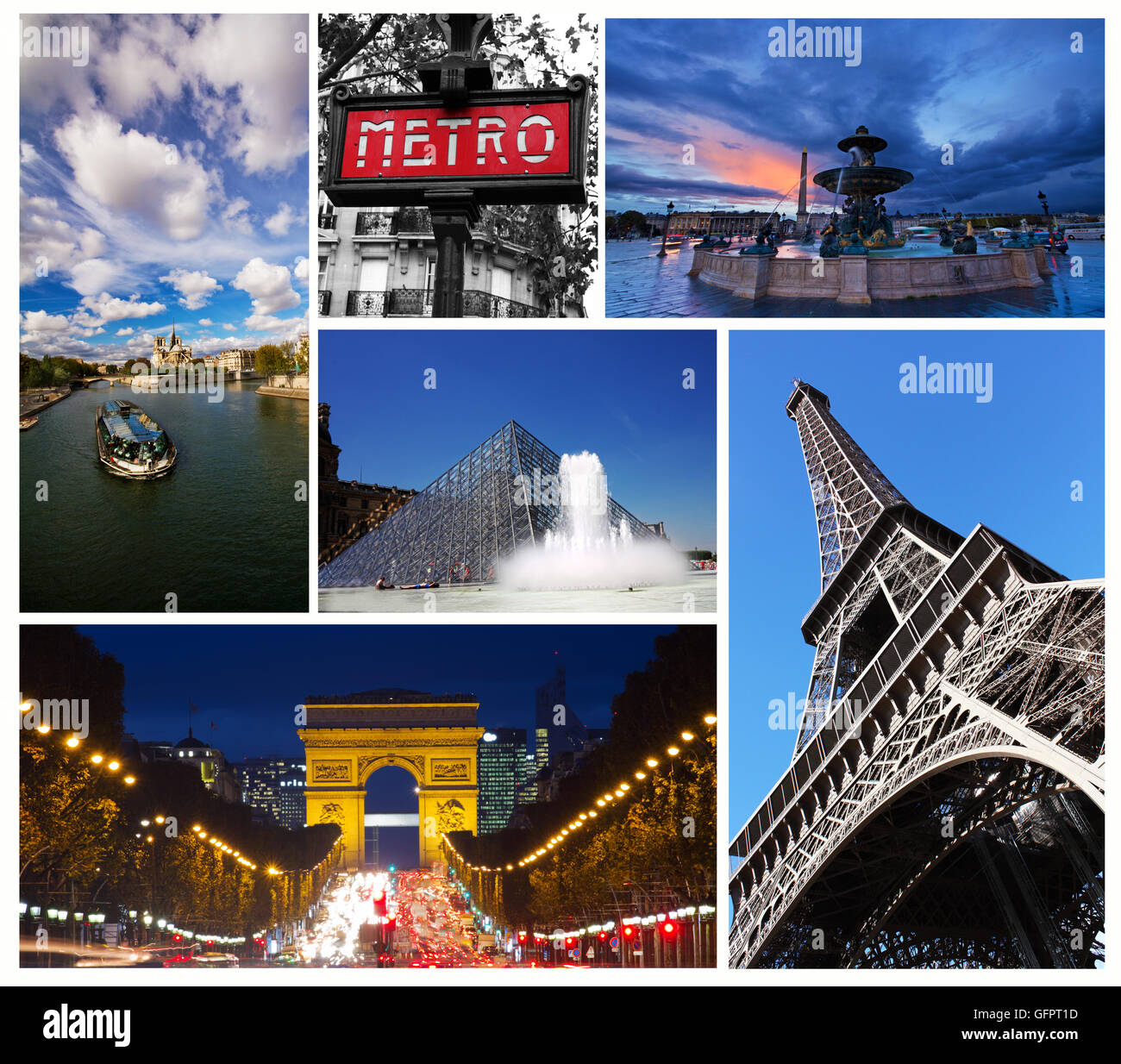 Postal card eiffel tower hi-res stock photography and images - Alamy