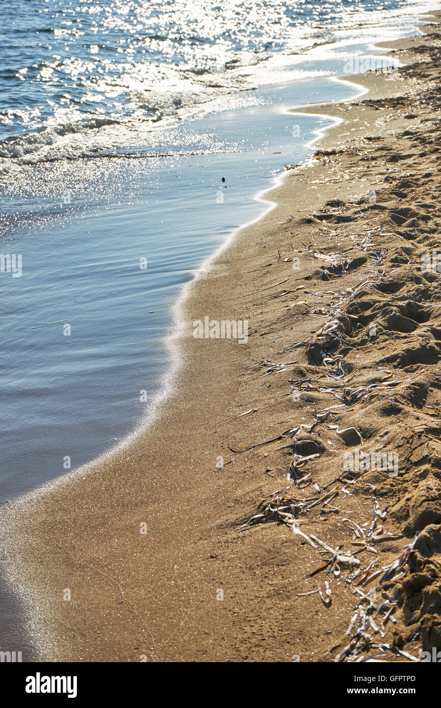 Shot of beach. Issos beach. Corfu. Greece Stock Photo - Alamy