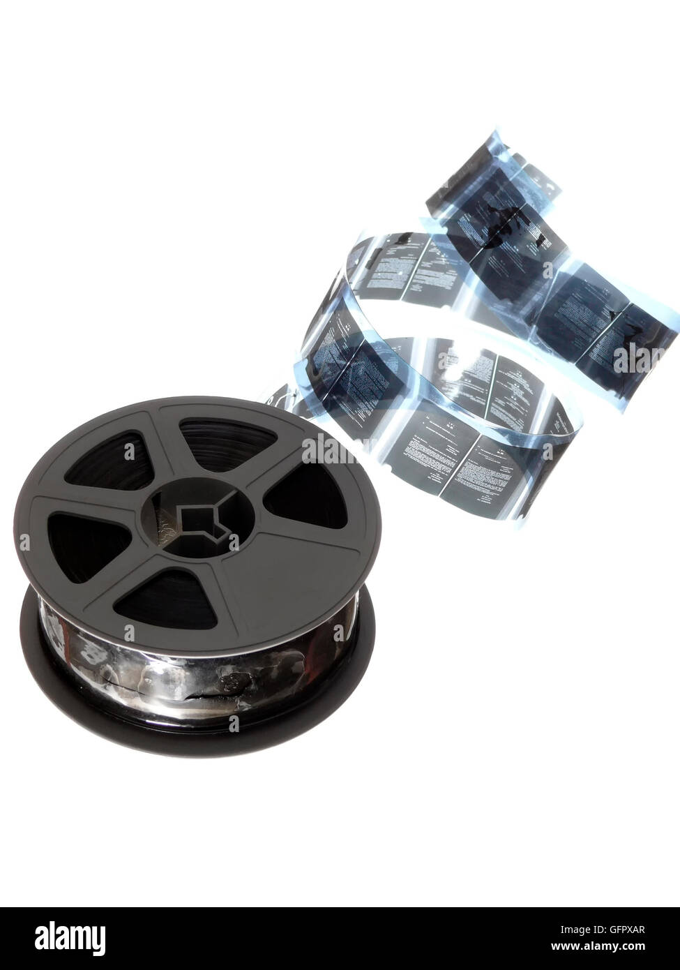 Olden times : celluloid film reel Stock Photo - Alamy