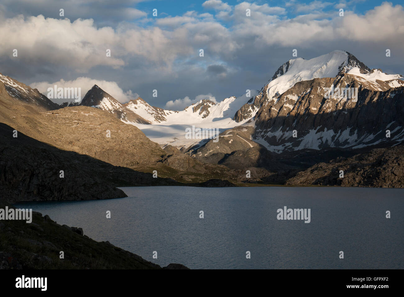 Alakol lake in Kyrgyzstan. Terskey Alatau, Tian Shan mountains, Central ...