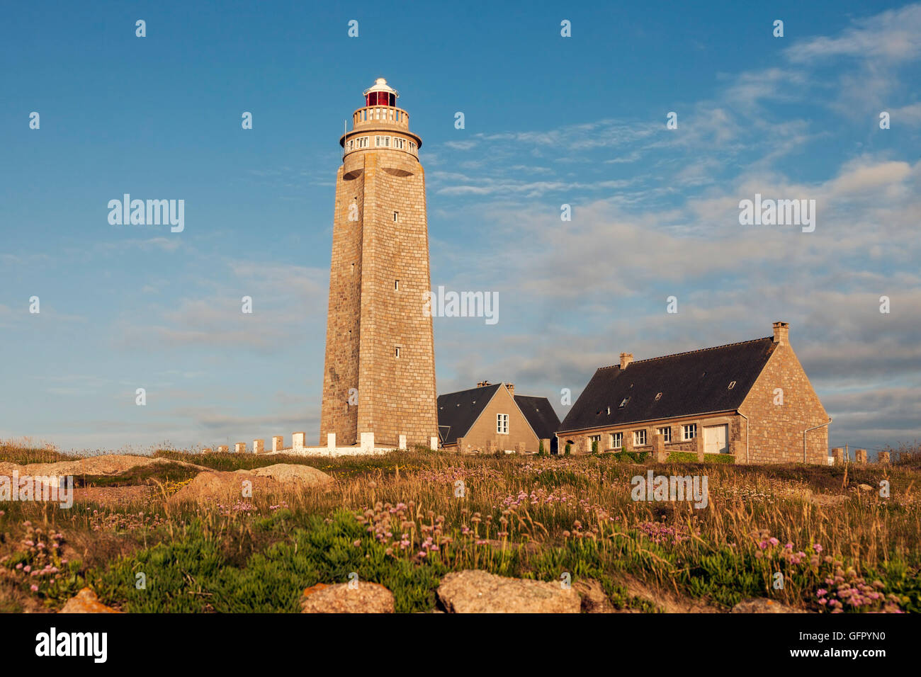 Cap Levi Lighthouse. Fermanville-Bourg, Normandy, France Stock Photo ...
