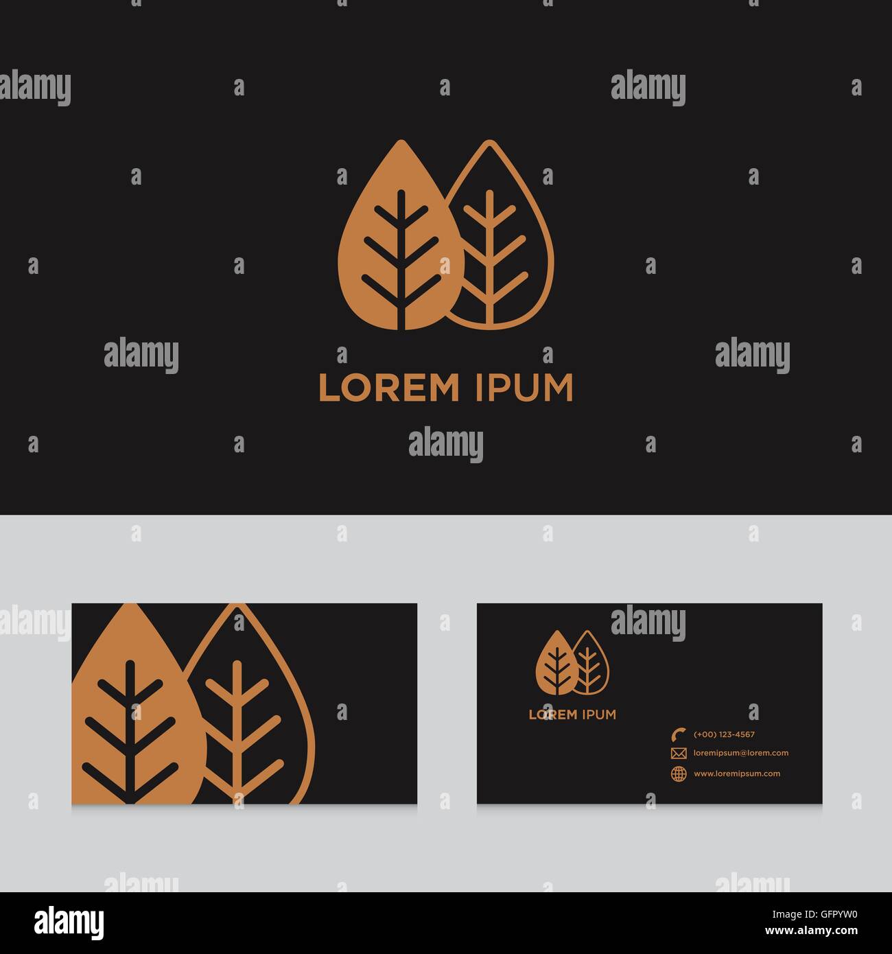Brown logo design hi-res stock photography and images - Alamy