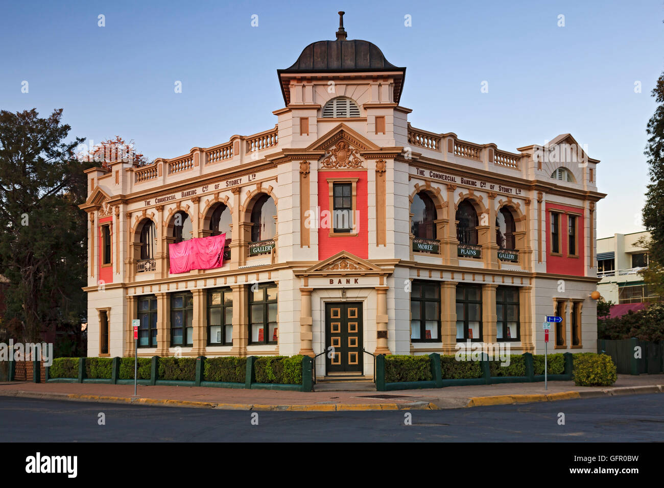 Facade of rural australian bank in small regional town Moree in ...
