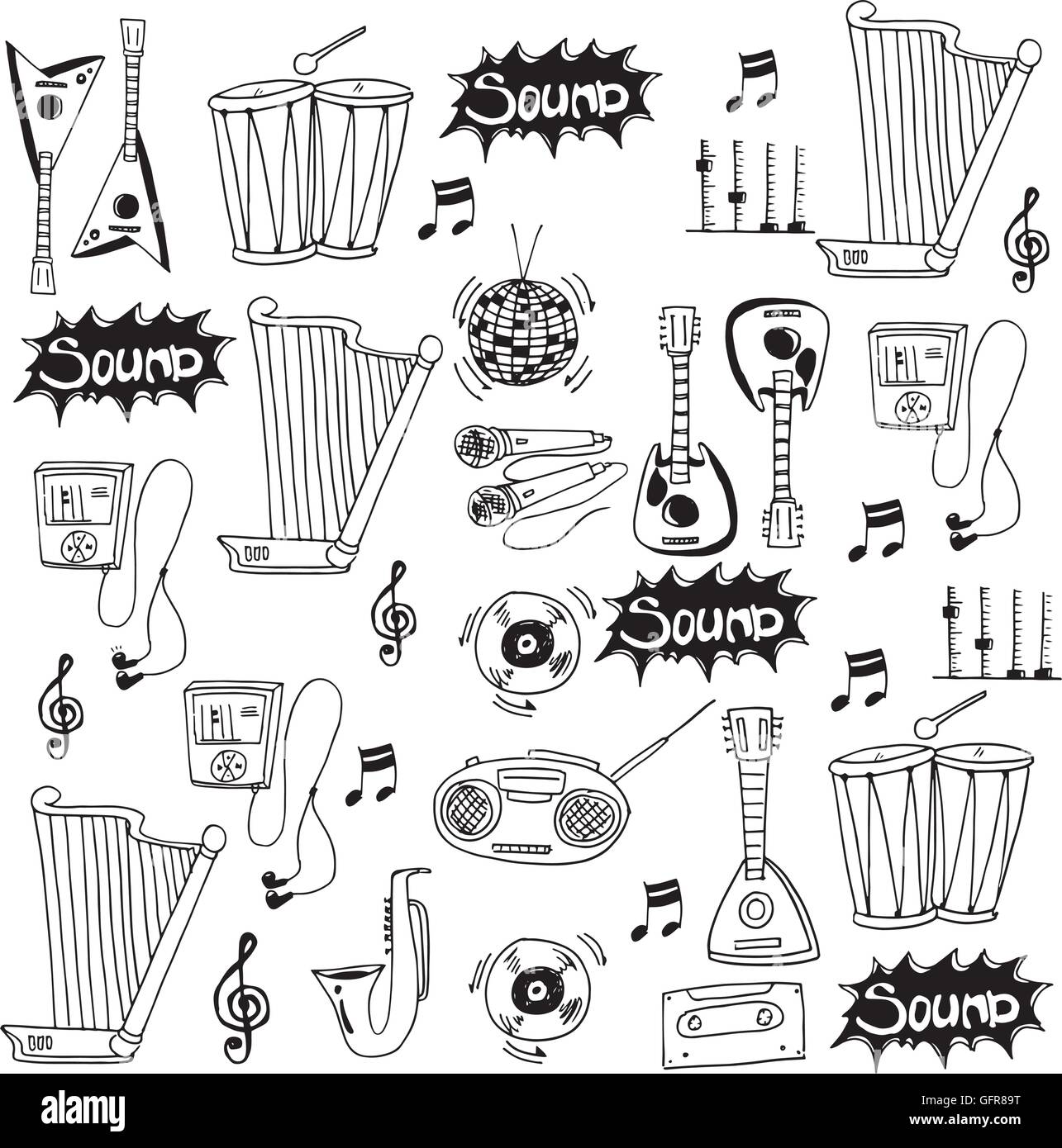 Radio icon set cartoon Stock Vector Images - Alamy