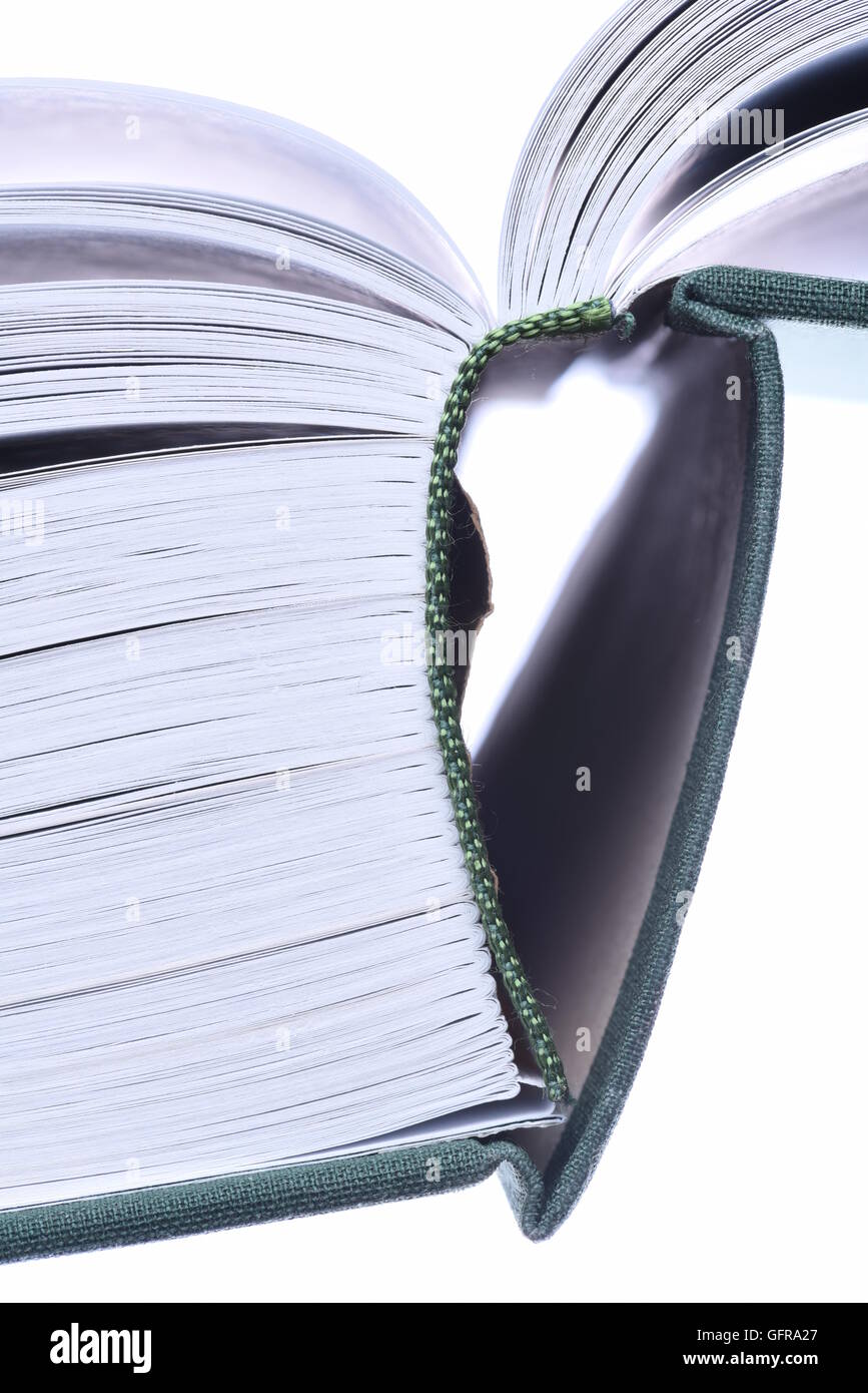 Book closeup isolated on white background Stock Photo - Alamy