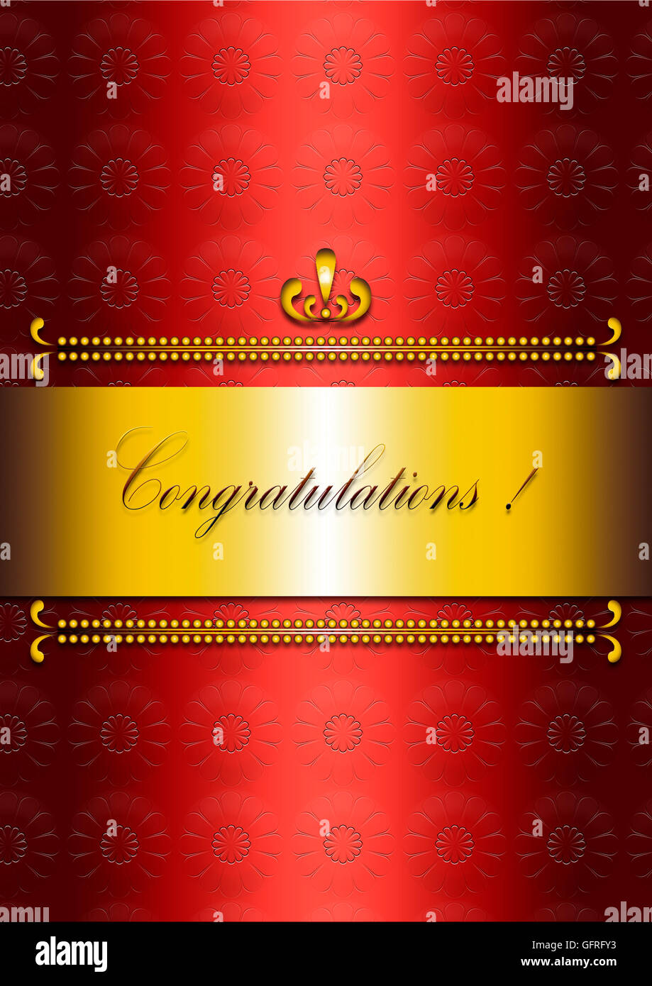 Greeting card with the words Congratulations! Stock Photo - Alamy