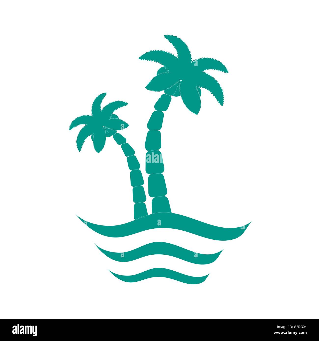 Stylized icon of palm trees Stock Vector Image & Art - Alamy