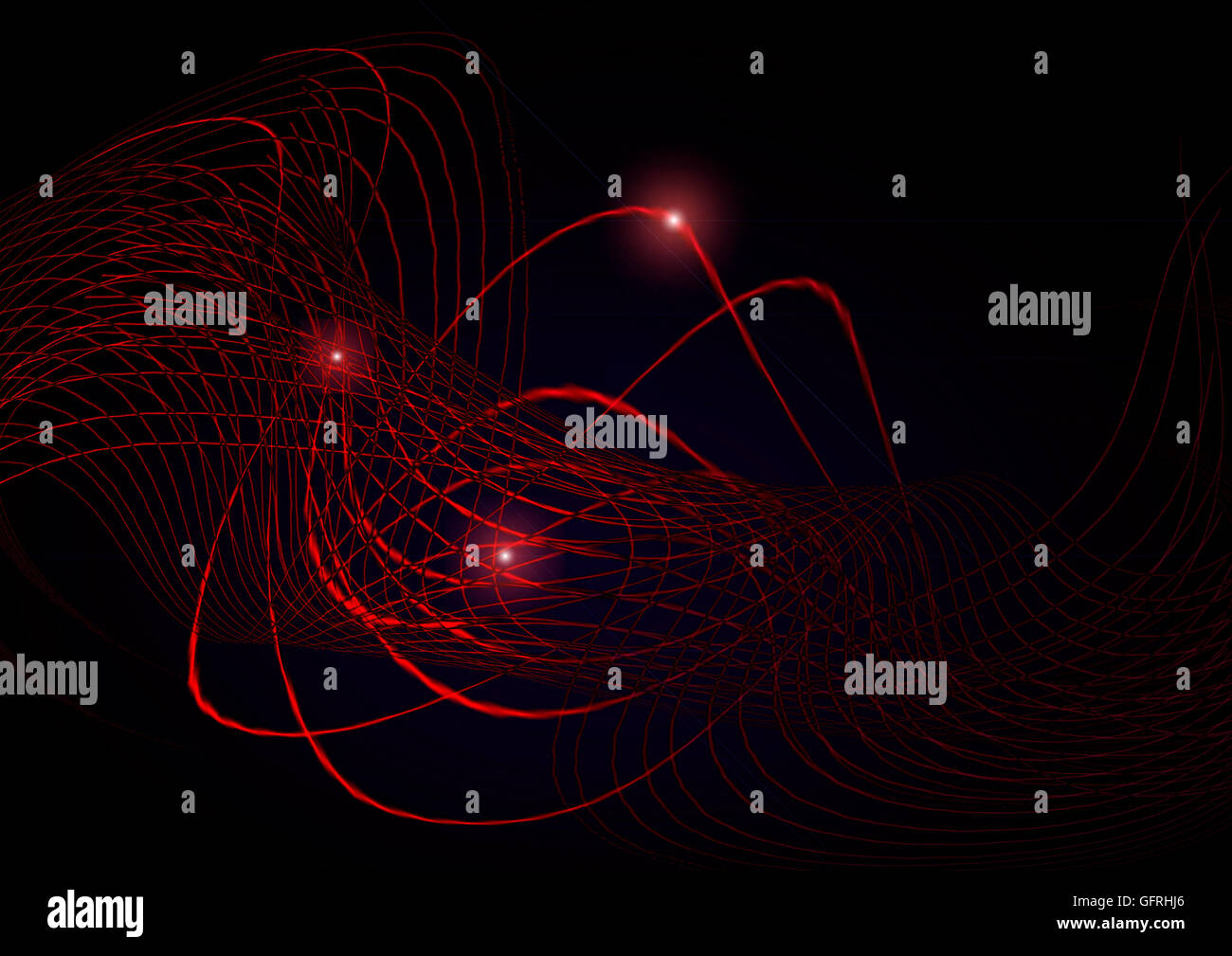 Bright shimmering twisted red stripes and red glare Stock Photo - Alamy